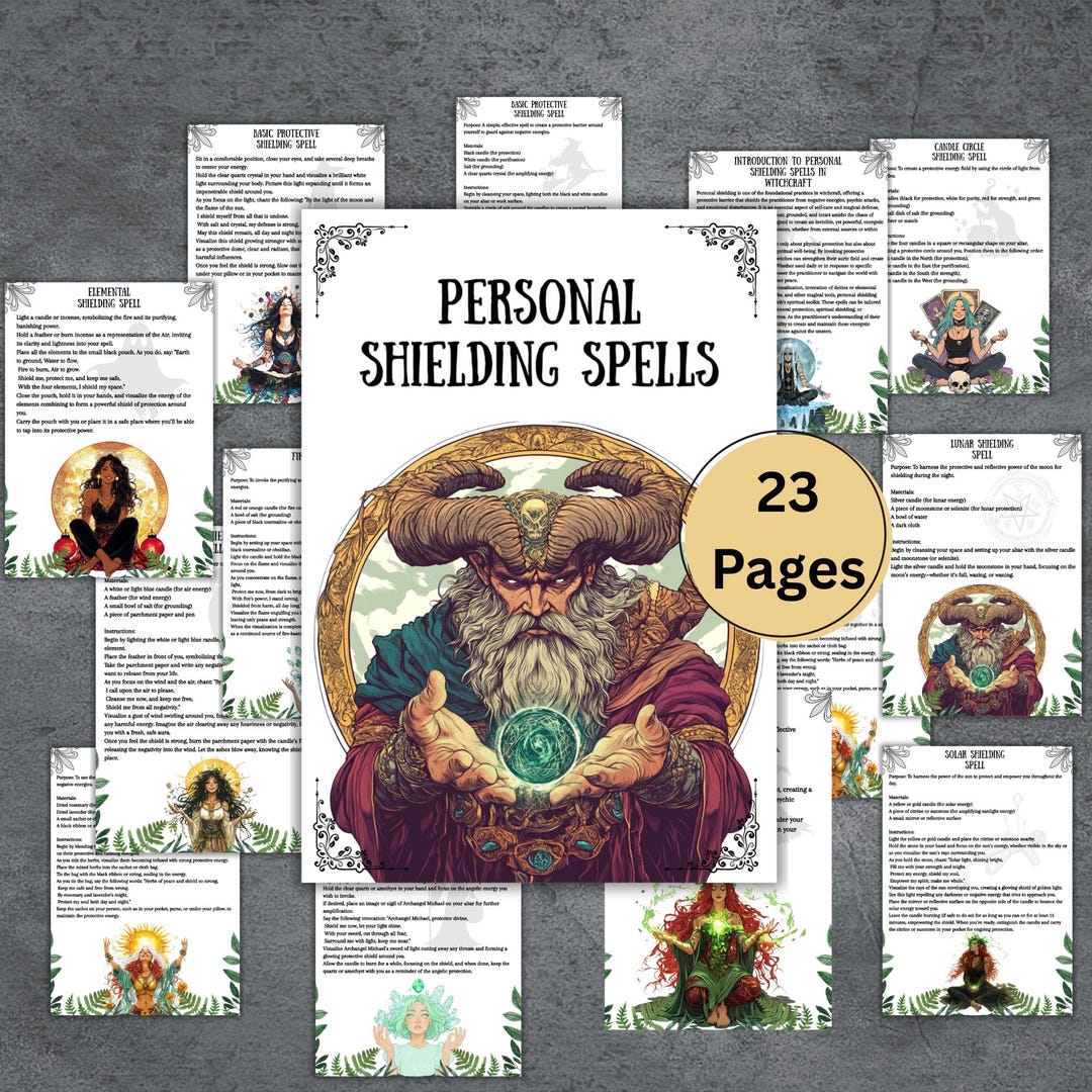 Secret Shielding Spells Pages, Energy Work, Beginner Witch Magic Spells ...