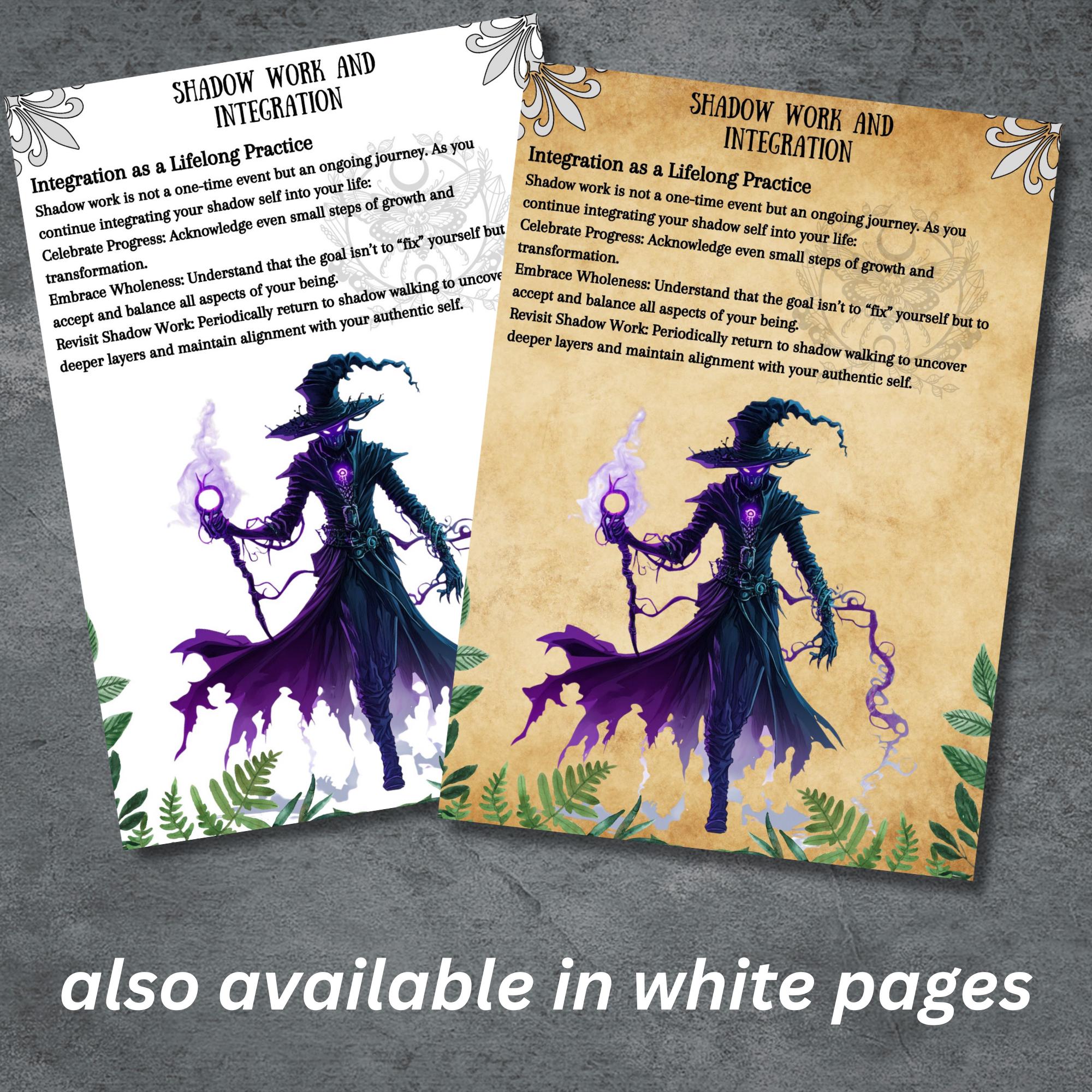 Shadow Walking Grimoire Pages, Shadow Self, Witchcraft Printable ...