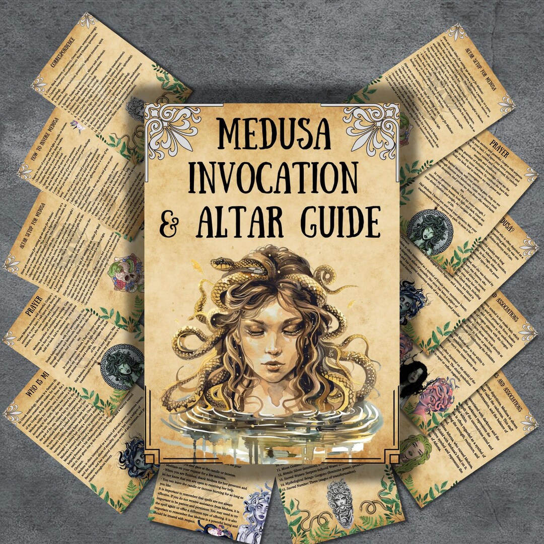 Secret Medusa Altar, Prayer, Invocation, Altar Guide, Printable ...