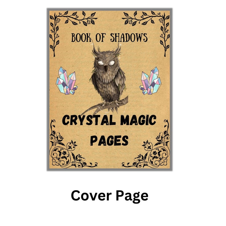 Crystal Magic Grimoire Pages Printable Book of Shadows - Etsy