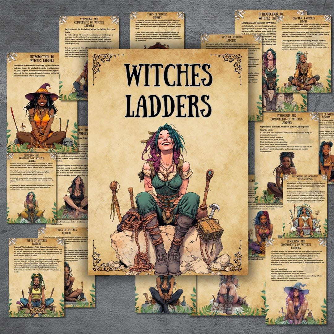 Witch's Ladder Grimoire Pages, Wicca, Pagan, Book of Shadows ...