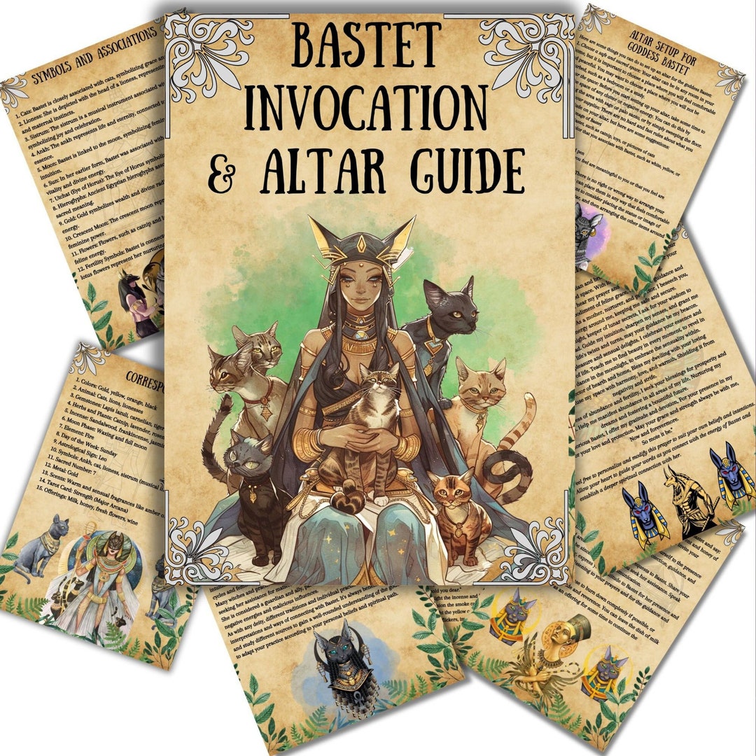 Secret Bastet Altar, Prayer, Invocation, Grimoire Pages, Egyptian ...