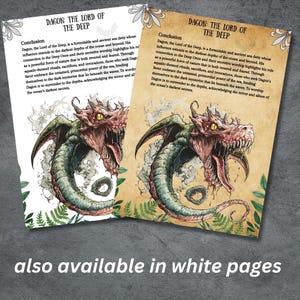 Necronomicon Creatures Grimoire Pages, Witchcraft Book of Shadows ...