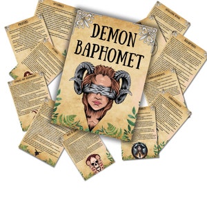 Baphomet Grimoire Pages, Altar, Witchy Printable Book of Shadows ...