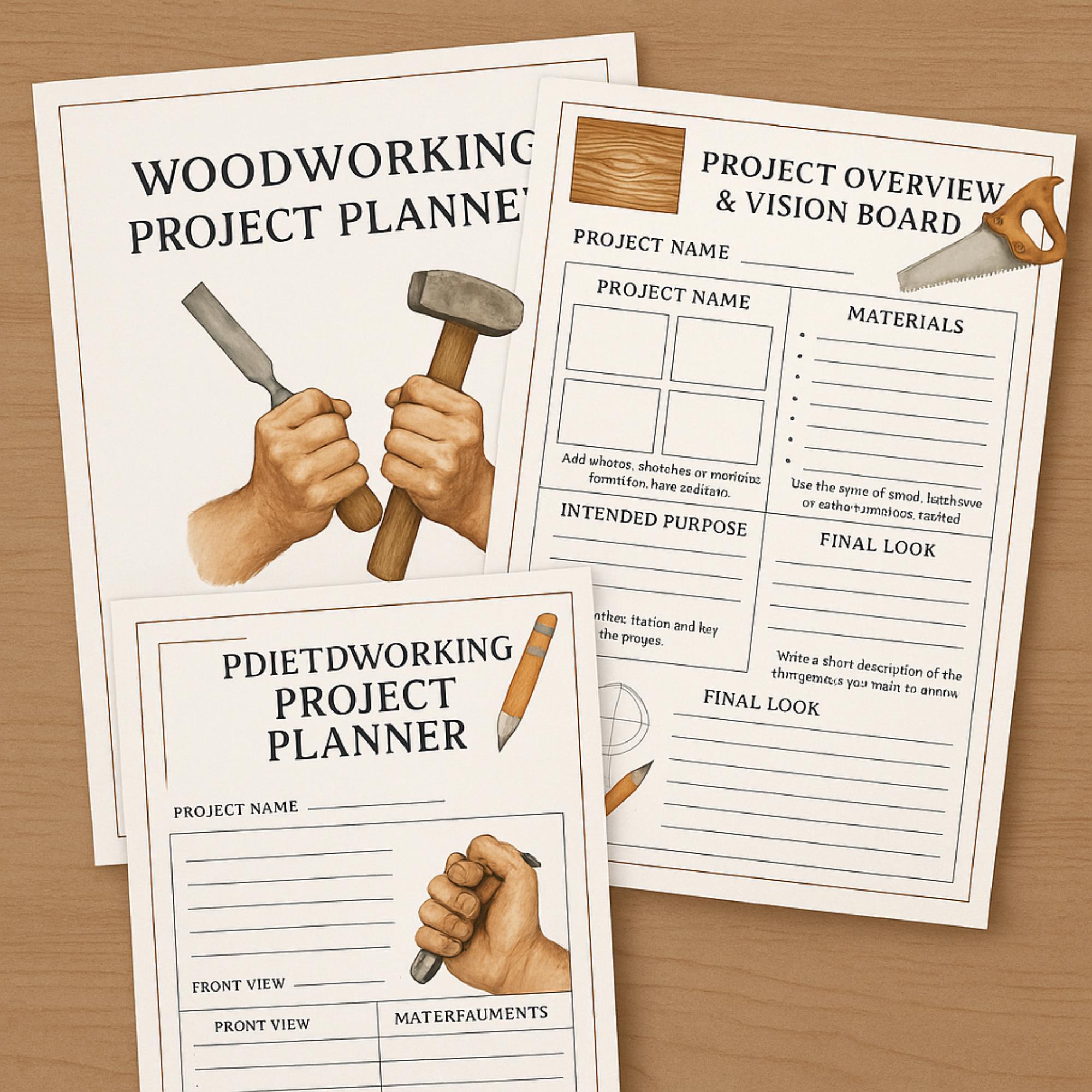 Daily Woodworking Project Planner, Carpentry Plans, Logs, Woodworker ...