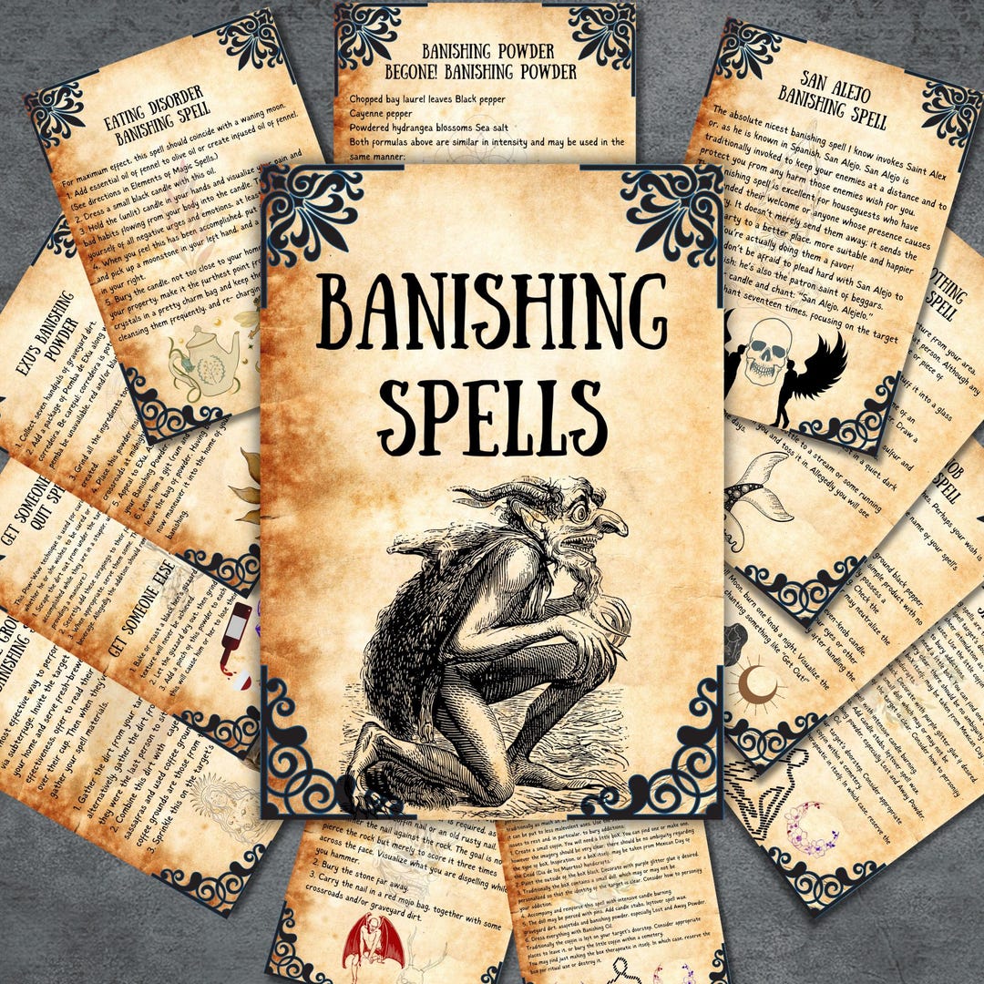 Banishing Spells: Rare Magic Spellbook for Witches (printable Pages) - Etsy
