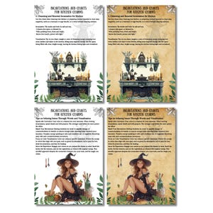 Kitchen Charms Grimoire Pages, Printable Book of Shadows, Grimoire ...