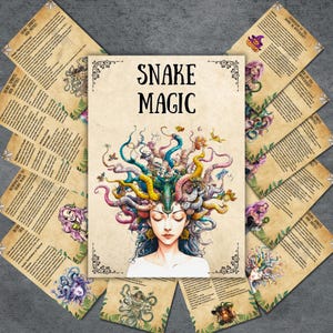 Snake Magic Grimoire Pages, Familiar Book of Shadows, Totem, Spirit ...