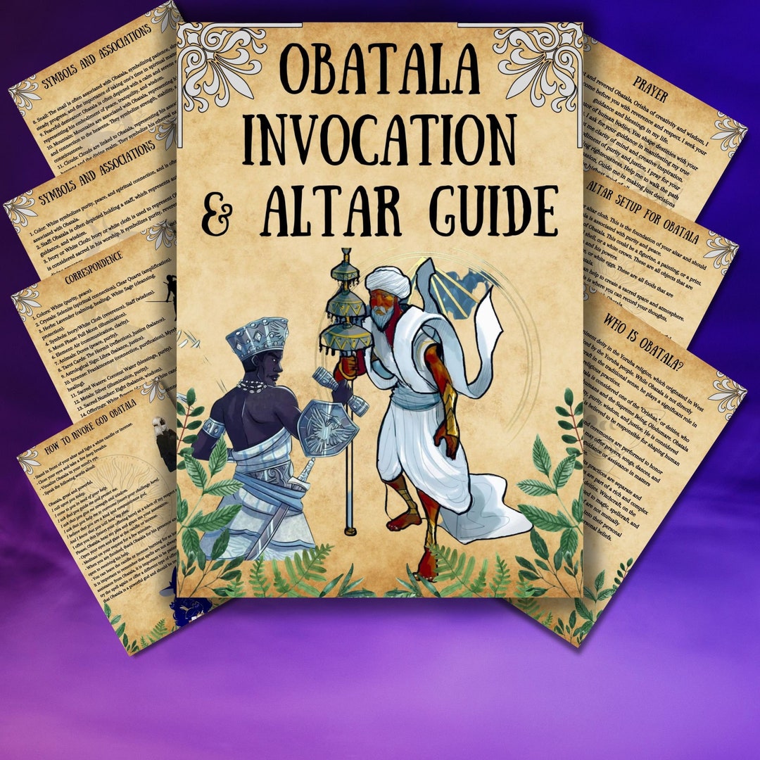 Obatala Altar Guide, Prayer, Invocation, Grimoire Pages, Book of ...