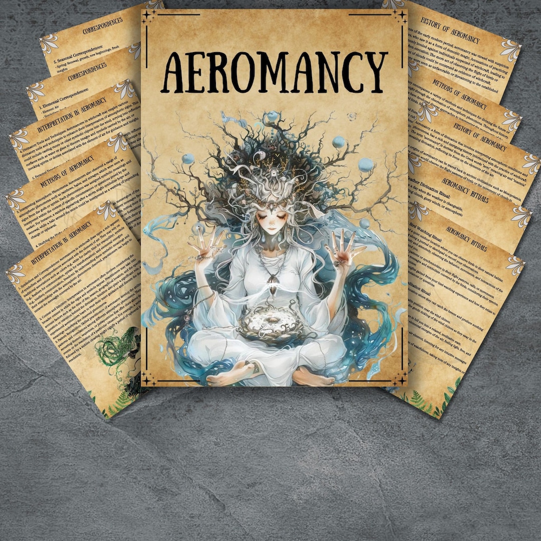 Aeromancy Grimoire Pages, Wicca, Witchcraft, Magical Book of Shadows ...