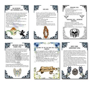 Ultimate Magic Spells Pages, Witchcraft Spellbook, 225 Pages for Book of Spells, Witch Pages ...