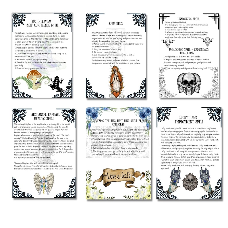 Magic Spells Pages: Witchcraft Spellbook, Grimoire BOS (digital ...