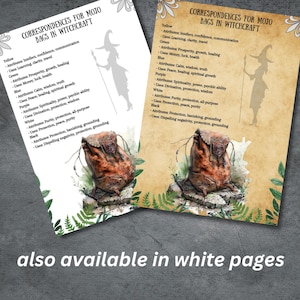 Mojo Bags Grimoire Pages, Charms, Witchcraft, Book of Shadows, Wicca ...