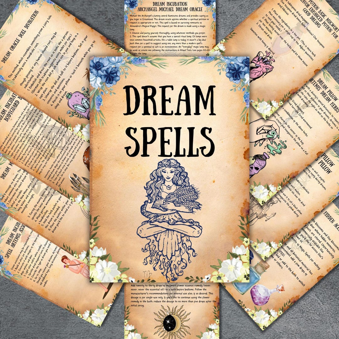 Dream Spells Bundle, Witchcraft Spellbook, Beginner Witches, Book of ...