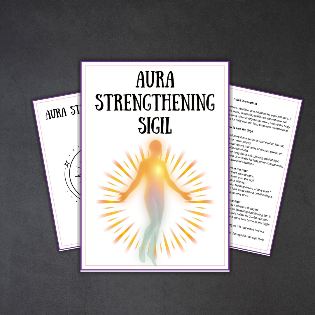 Strong Aura Sigil, Grimoire Page, Printable Sigil Magick, Aura, Ritual ...