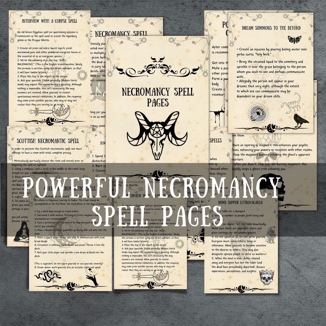 Greatest Necromancy Spells Pages, Witchcraft, Grimoire Pages, Book of ...