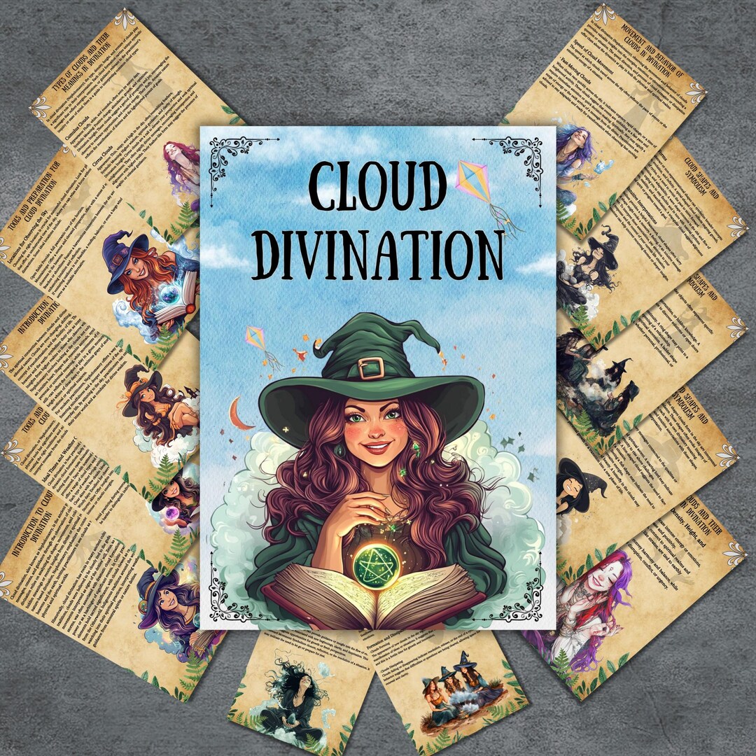 Cloud Divination Grimoire Pages, Witches Types, Divination Book of ...