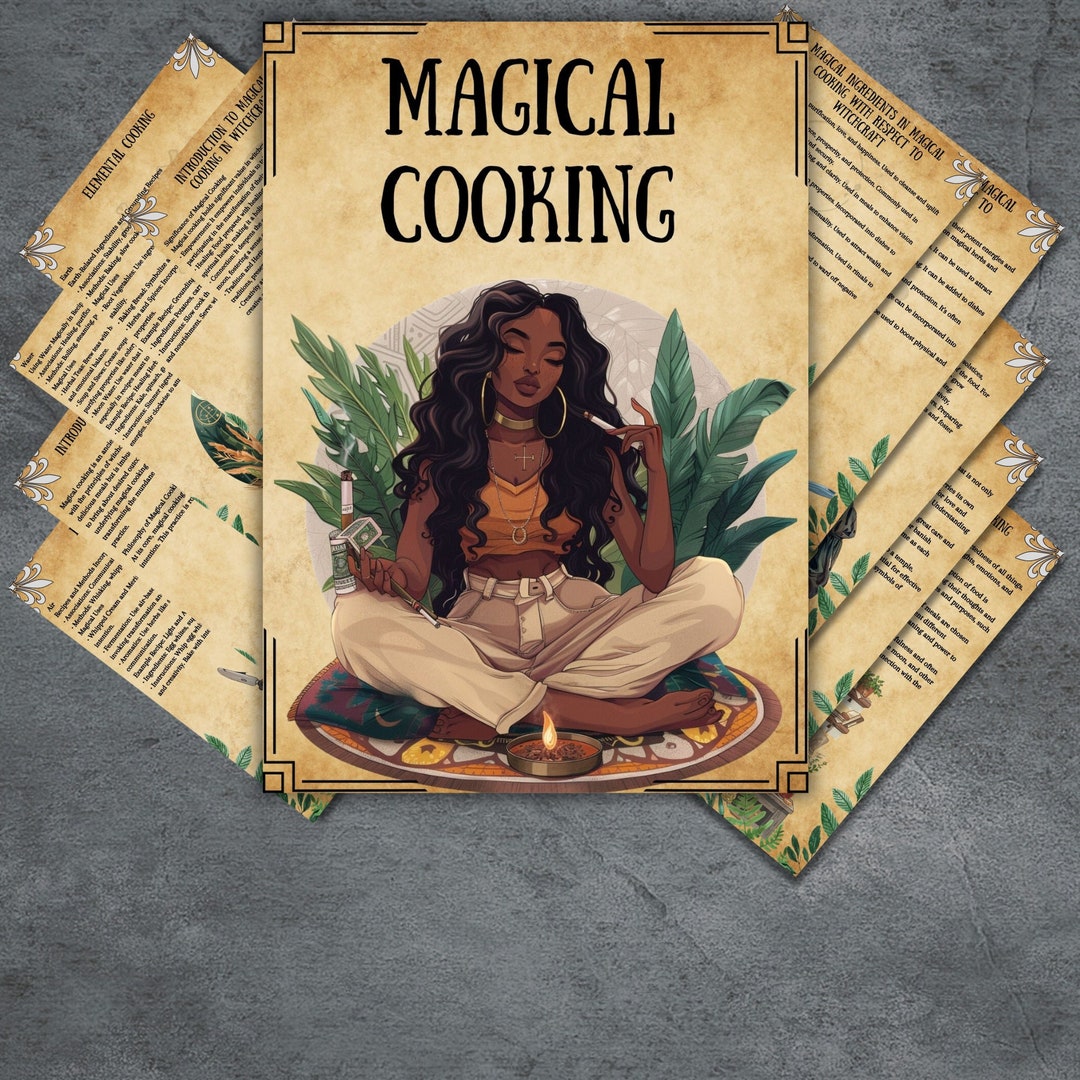 Magical Cooking Grimoire Pages, Wicca Book of Shadows, Kitchen ...