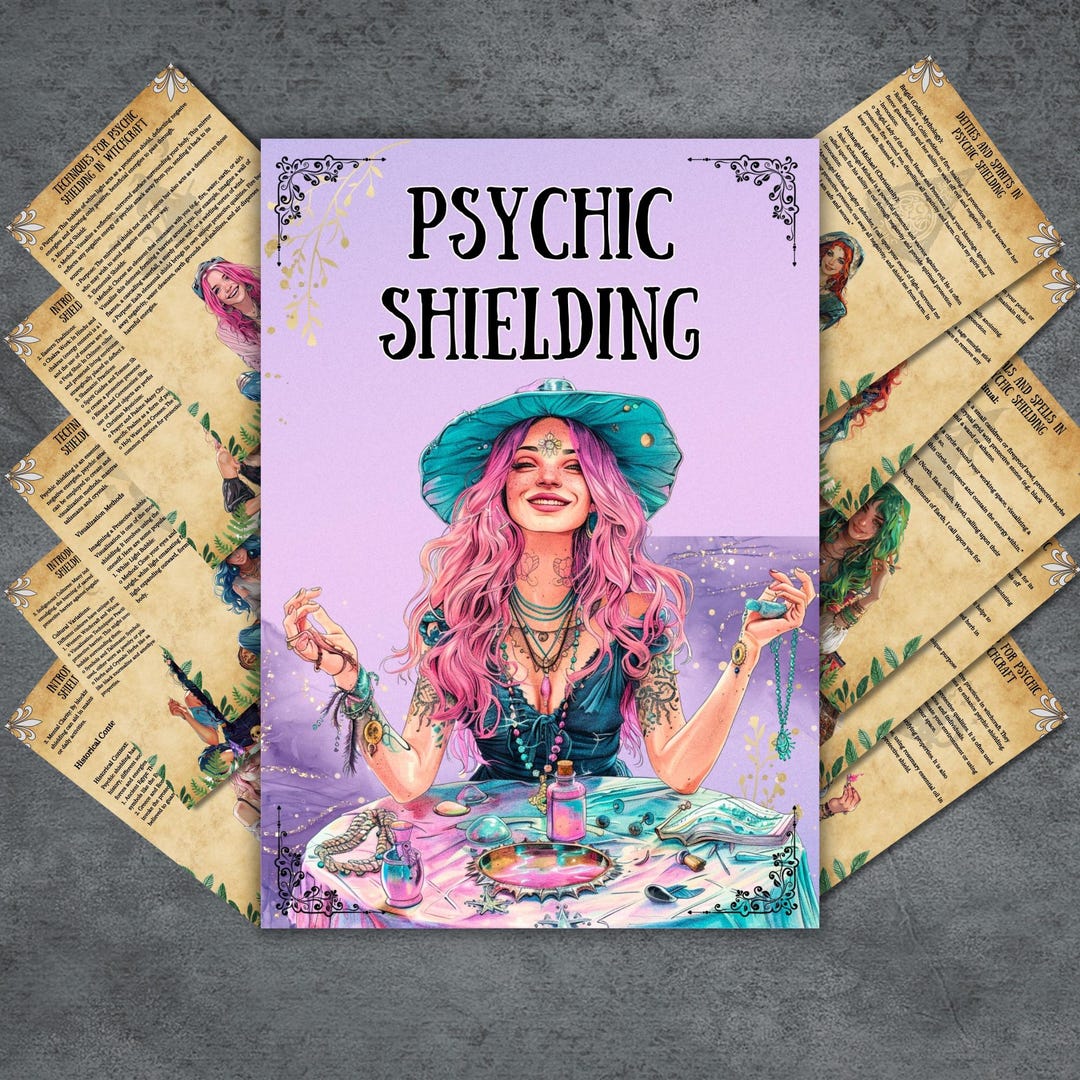 Secret Psychic Shielding Grimoire Pages, Psychic Witch Book of Shadows ...