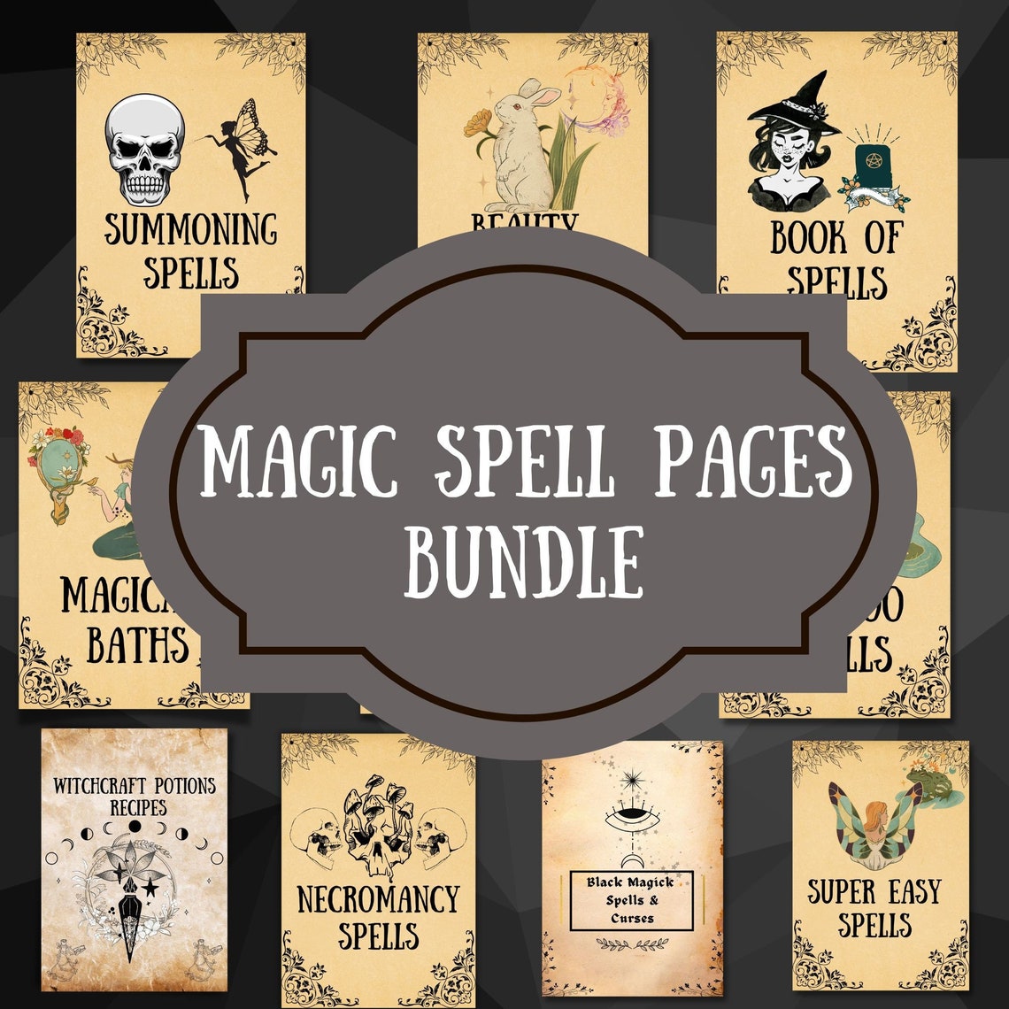 Witchcraft Magic Spells Bundle Witch Starter Kit Printable - Etsy