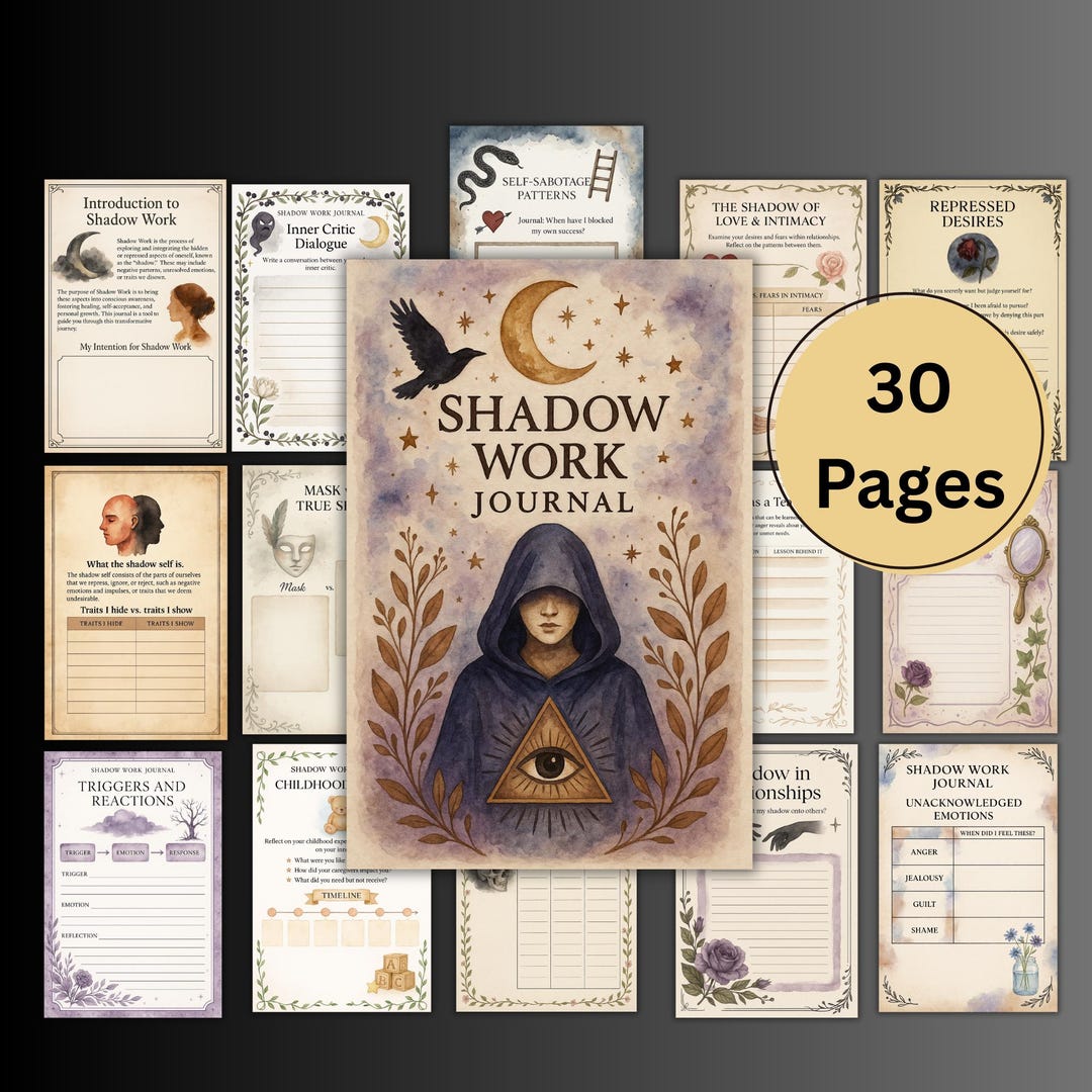 Hidden Shadow Work Journal Pages, Witchy Planner, Digital Grimoire ...