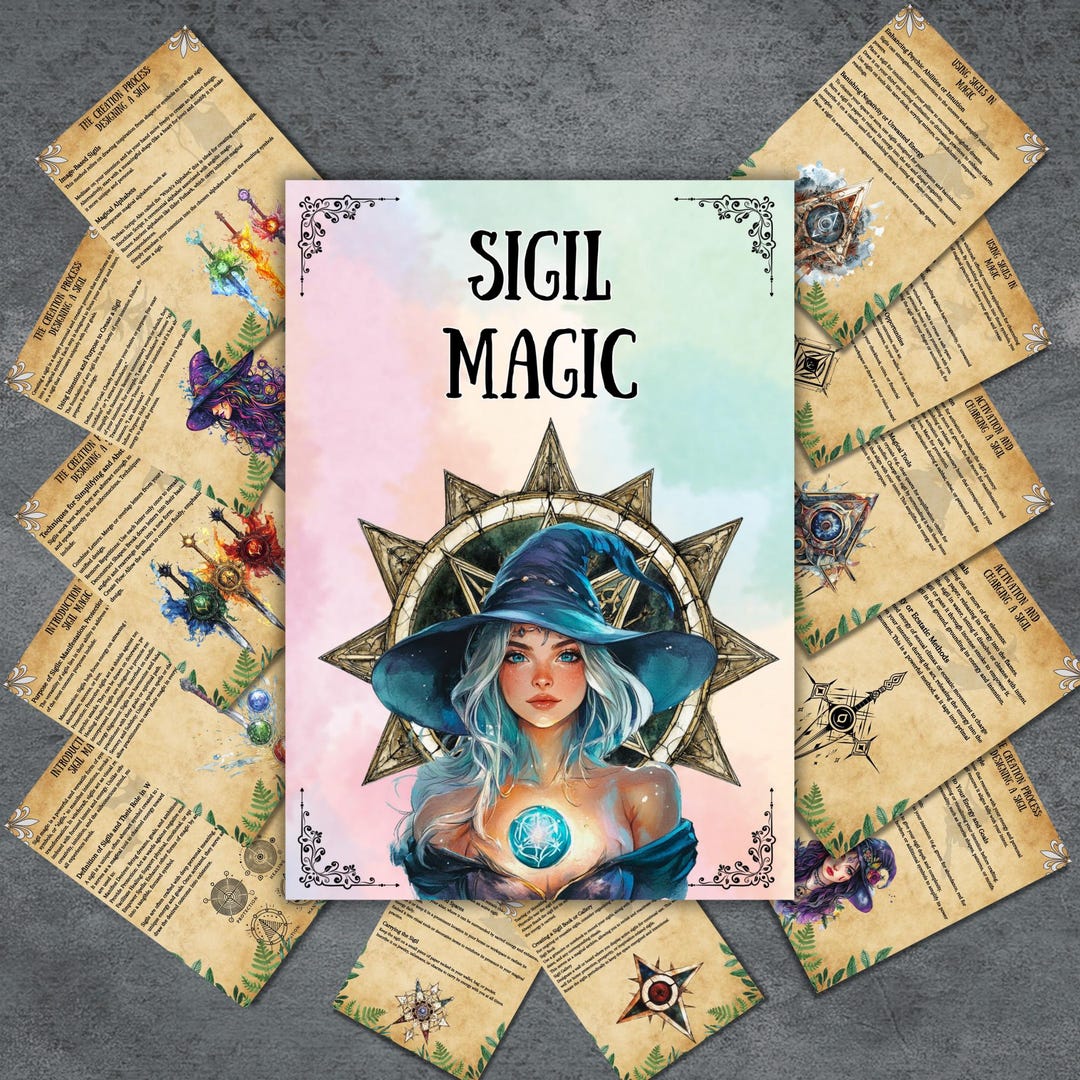 Secret Sigil Magic Grimoire Bundle, Sigil Pages, Printable Book of ...