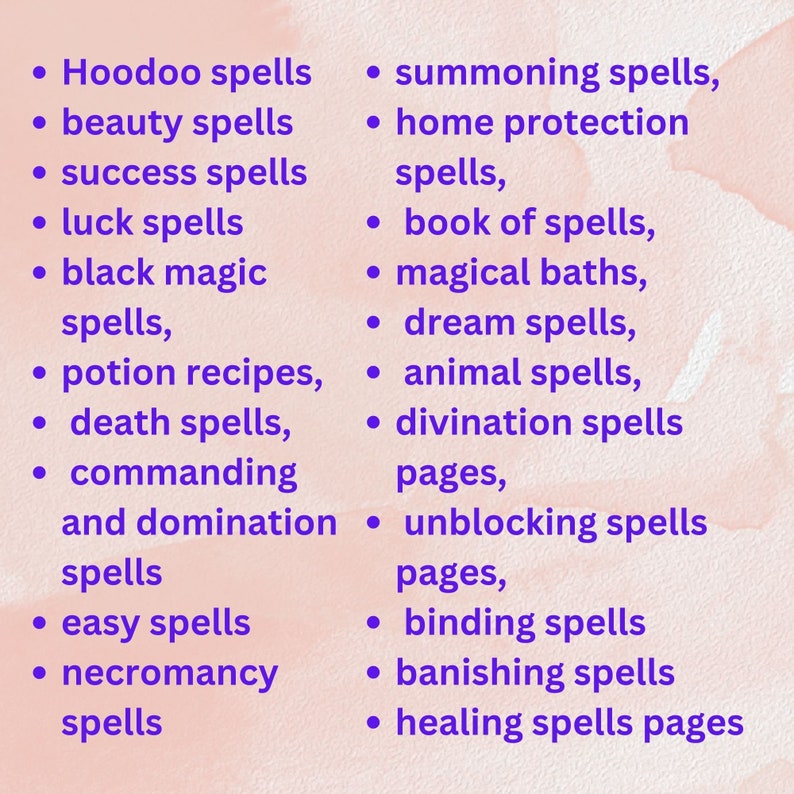 Magic Spells Pages: Witchcraft Spellbook, Grimoire BOS (digital ...