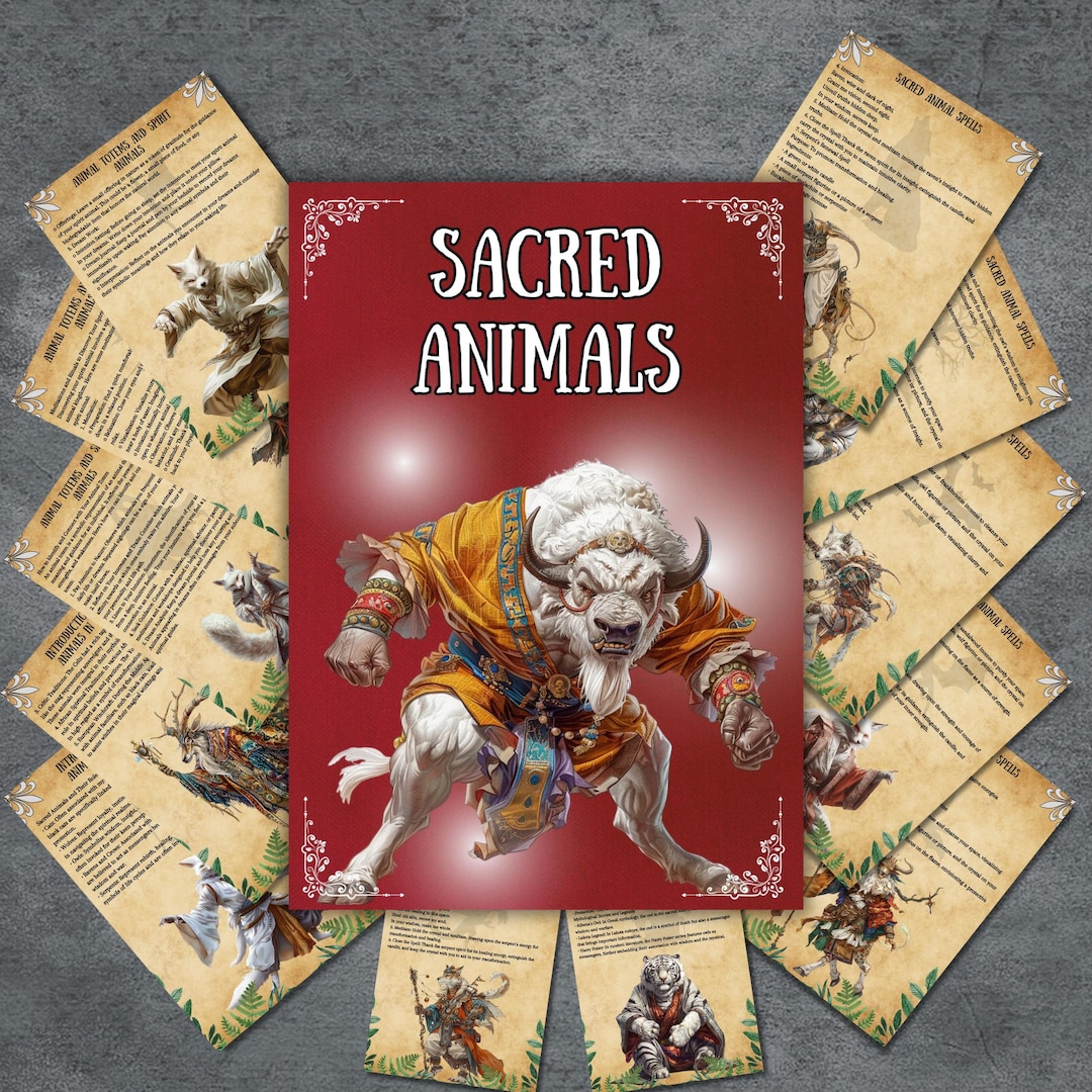 Magic Animals Grimoire Pages, Sacred Animals, Book of Shadows ...