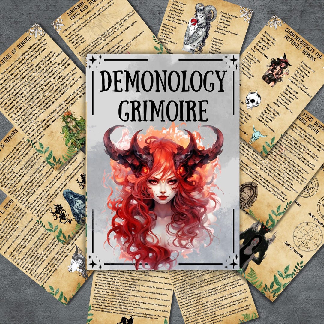 Demons Altar Guide, Invocation, Grimoire Pages, Demon Printable Book of ...