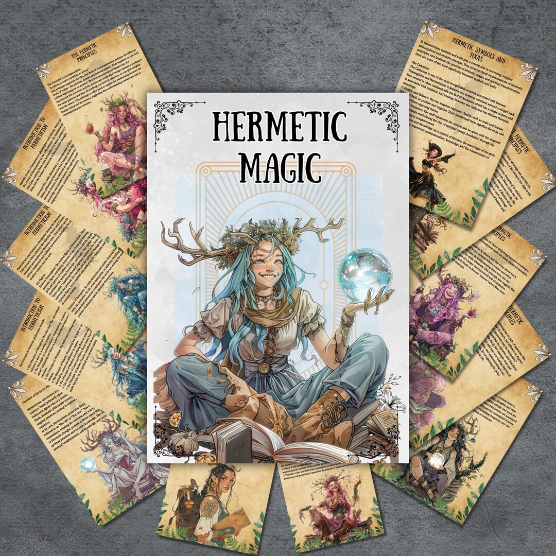 Secret Hermetic Magic Grimoire Pages, Wiccan Book of Shadows ...