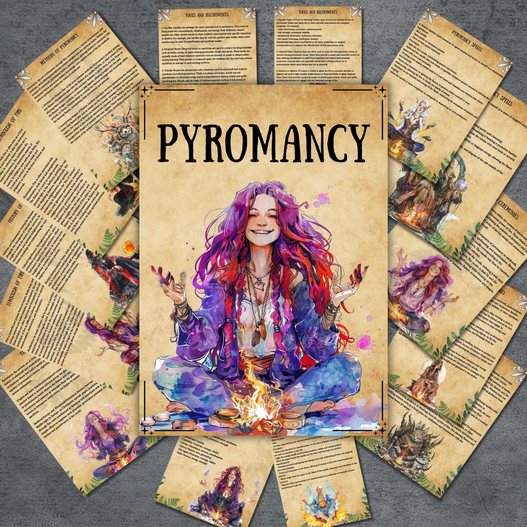 Pyromancy Grimoire Pages, Wicca Witchcraft Basics, Divination, Book of ...