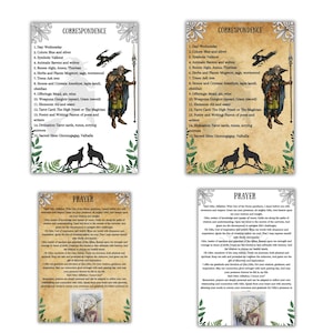 Secret Odin Altar, Grimoire Pages, Invocation Guide, Printable Book of ...