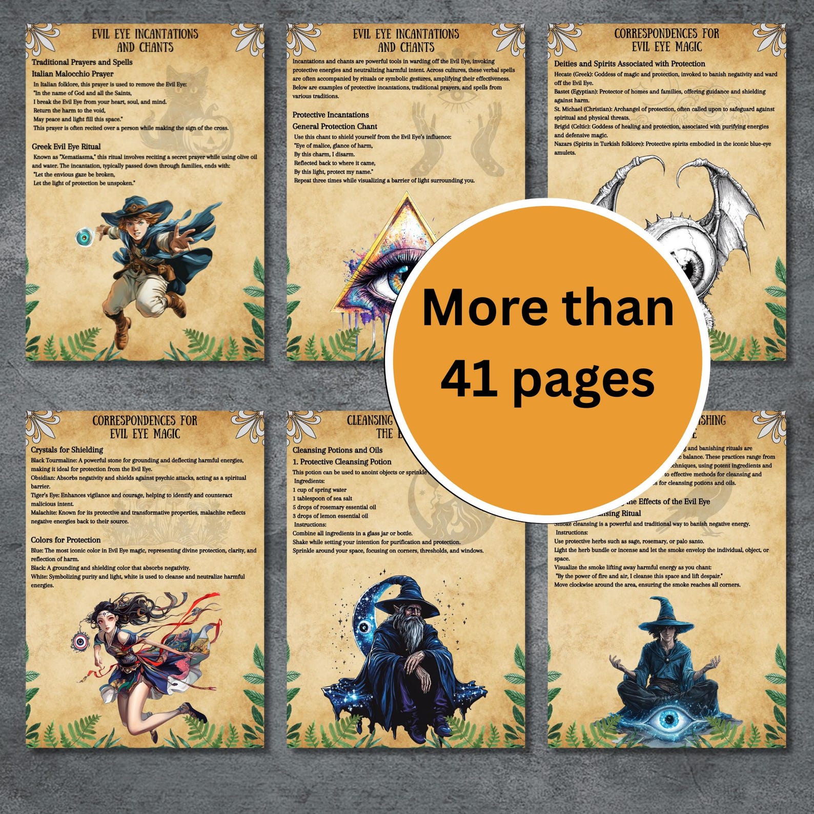 Real Evil Eye Magic Bundle, Grimoire Witchcraft, Book of Shadows Pages ...