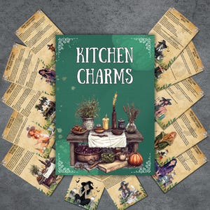 Kitchen Charms Grimoire Pages, Printable Book of Shadows, Grimoire ...