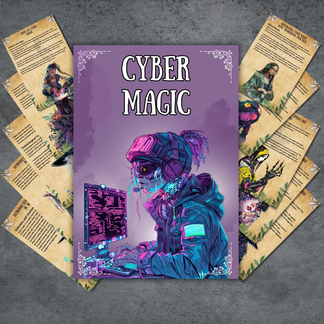 Cyber Magic Grimoire Bundle, Book of Shadows Pages, Pagan, Tech Magic Rituals, Wicca, Modern ...