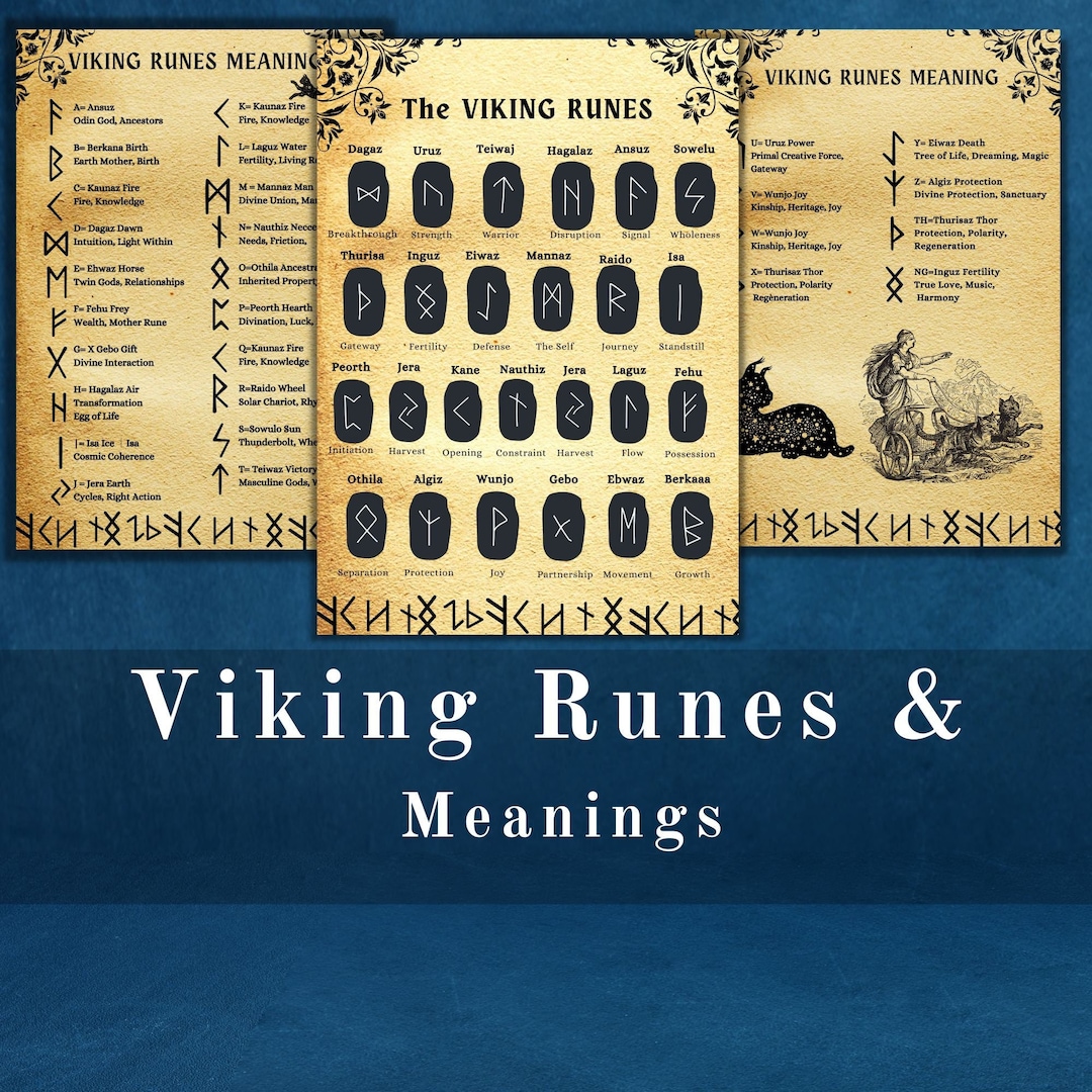 Witchy Viking Runes, Meaning, Witchcraft Spellbook, Book of Shadows ...