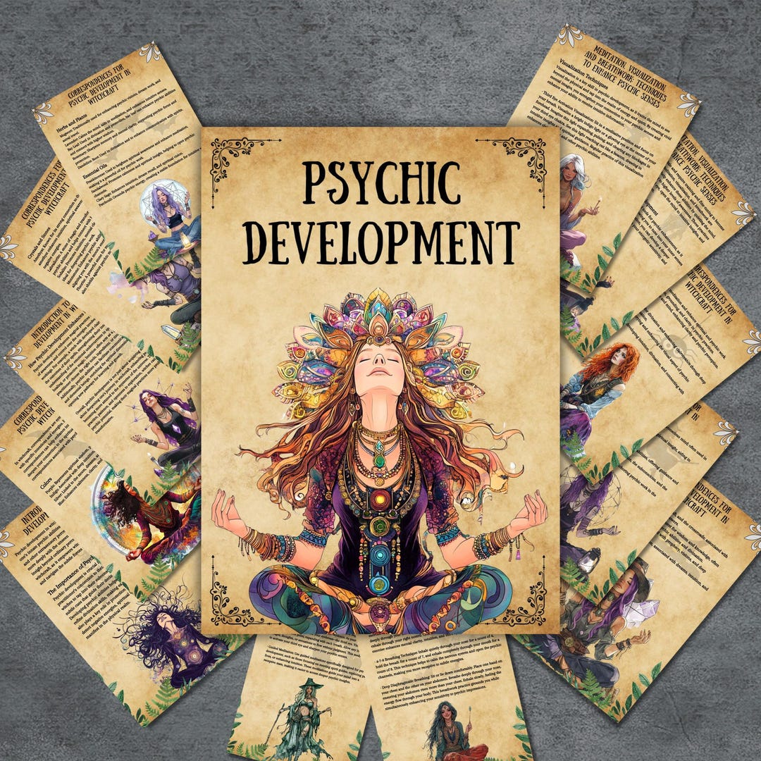 Psychic Development Grimoire Printable, Book of Shadows Pages, Psychic ...