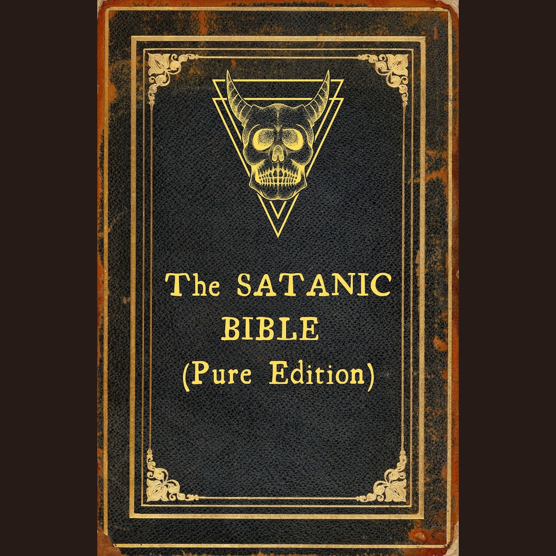 The Satanic Bible Witchraft Book, Antique Witch Book, Pagan, Devil ...