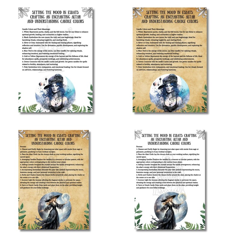 Secret Esbats Grimoire Pages, Wicca Book of Shadows, Printable Esbats ...