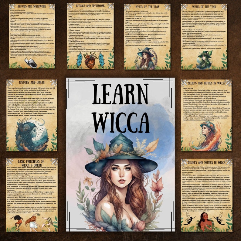 Learn Wicca Grimoire Pages, Witchcraft Basics Book of Shadows ...