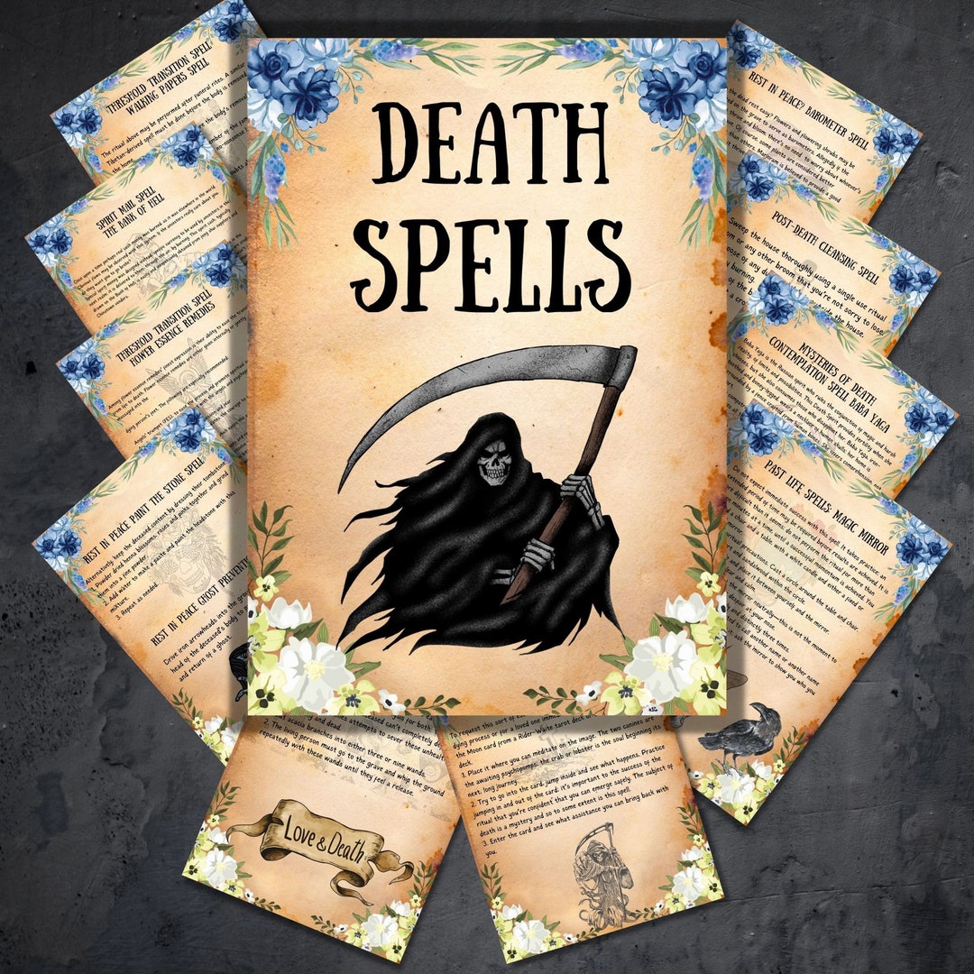 Death Spells Bundle Book of Spell Pages Witchcraft Wicca - Etsy