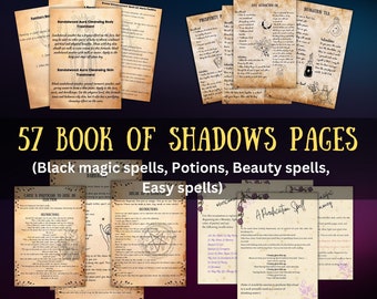 Crystal Magic Grimoire Pages, Printable, Book of Shadows, Witchy Printable, Crystal Witchcraft ...