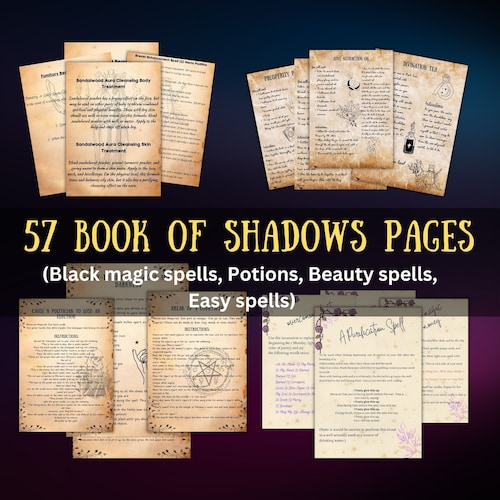 17 Book of Shadows Pages of Spells & Rituals Witchcraft - Etsy