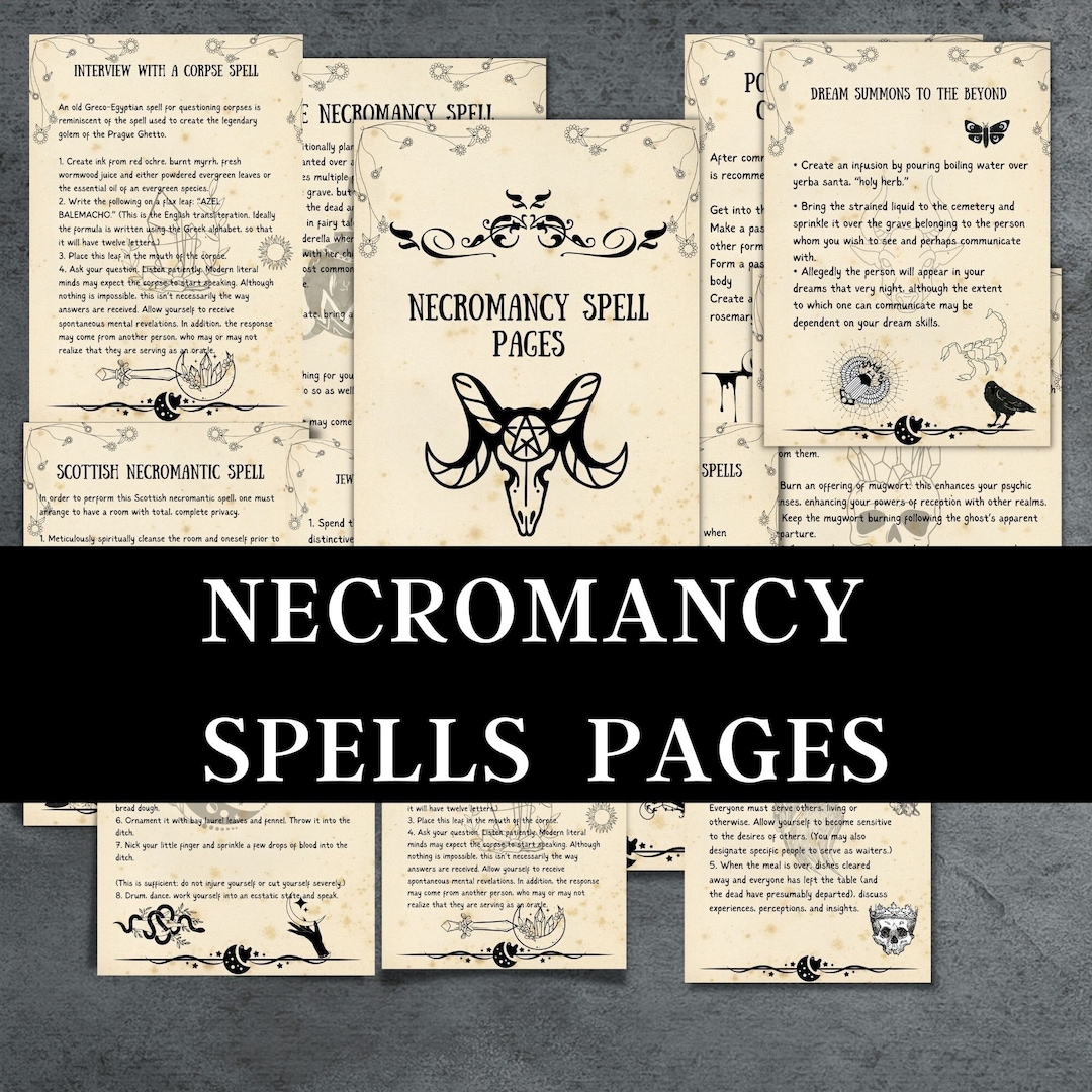 Best Necromancy Spells Bundle, Witch Pages, Witchcraft Books ...