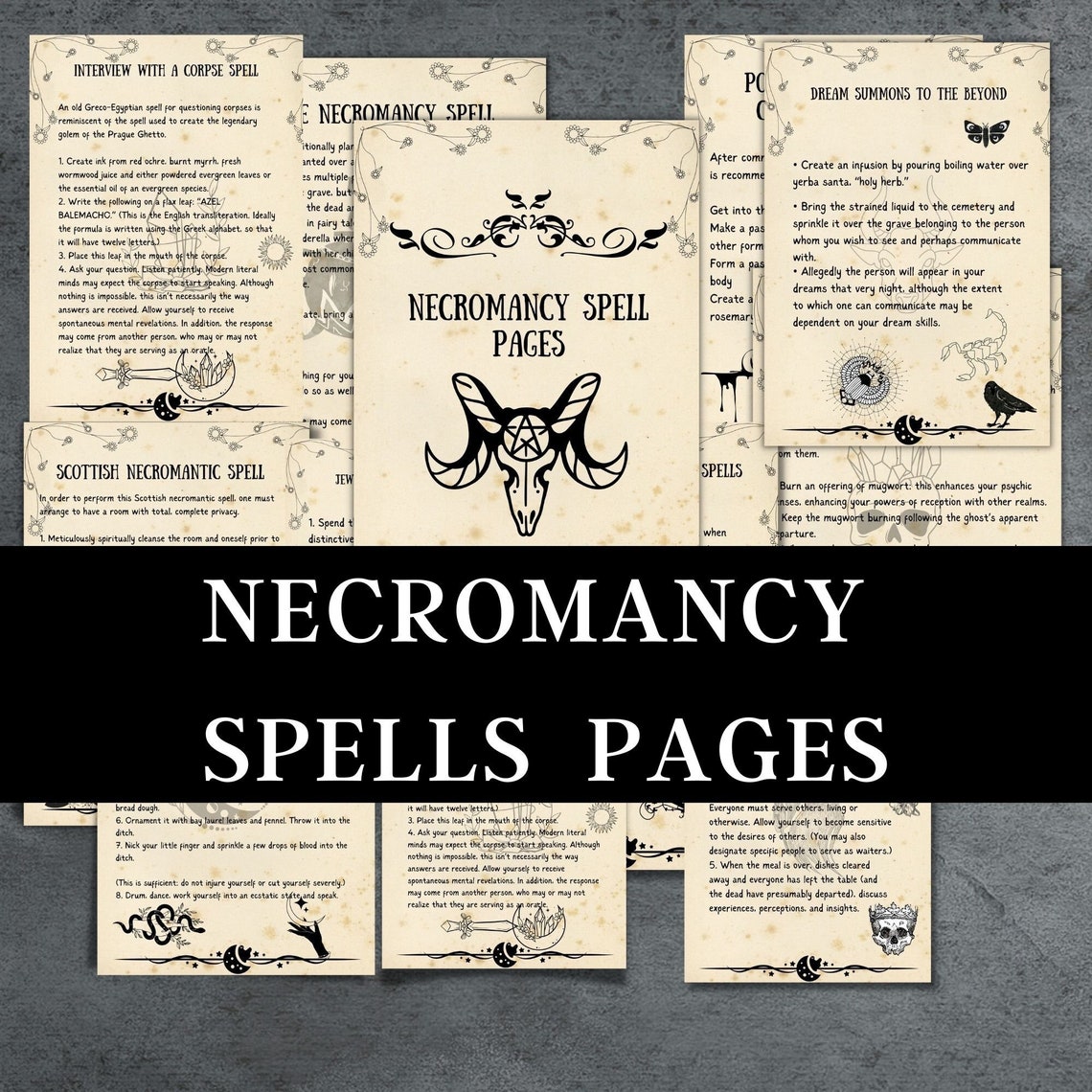 Best Necromancy Spells Bundle Witch Pages Witchcraft Books - Etsy