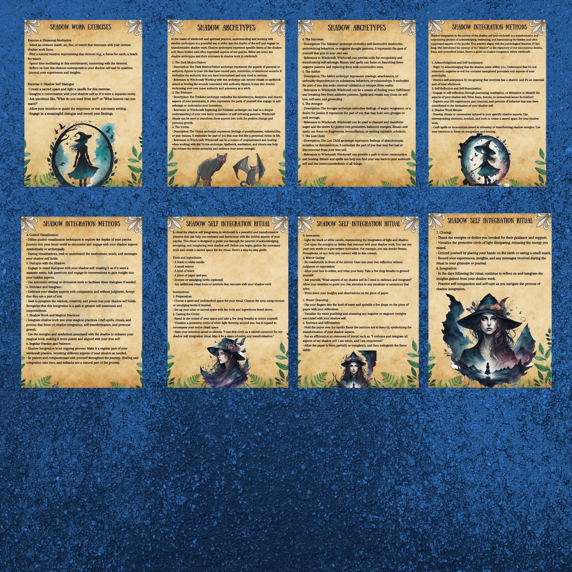 Shadow Self Grimoire Pages, Printable Book of Shadows, Shadow Work ...