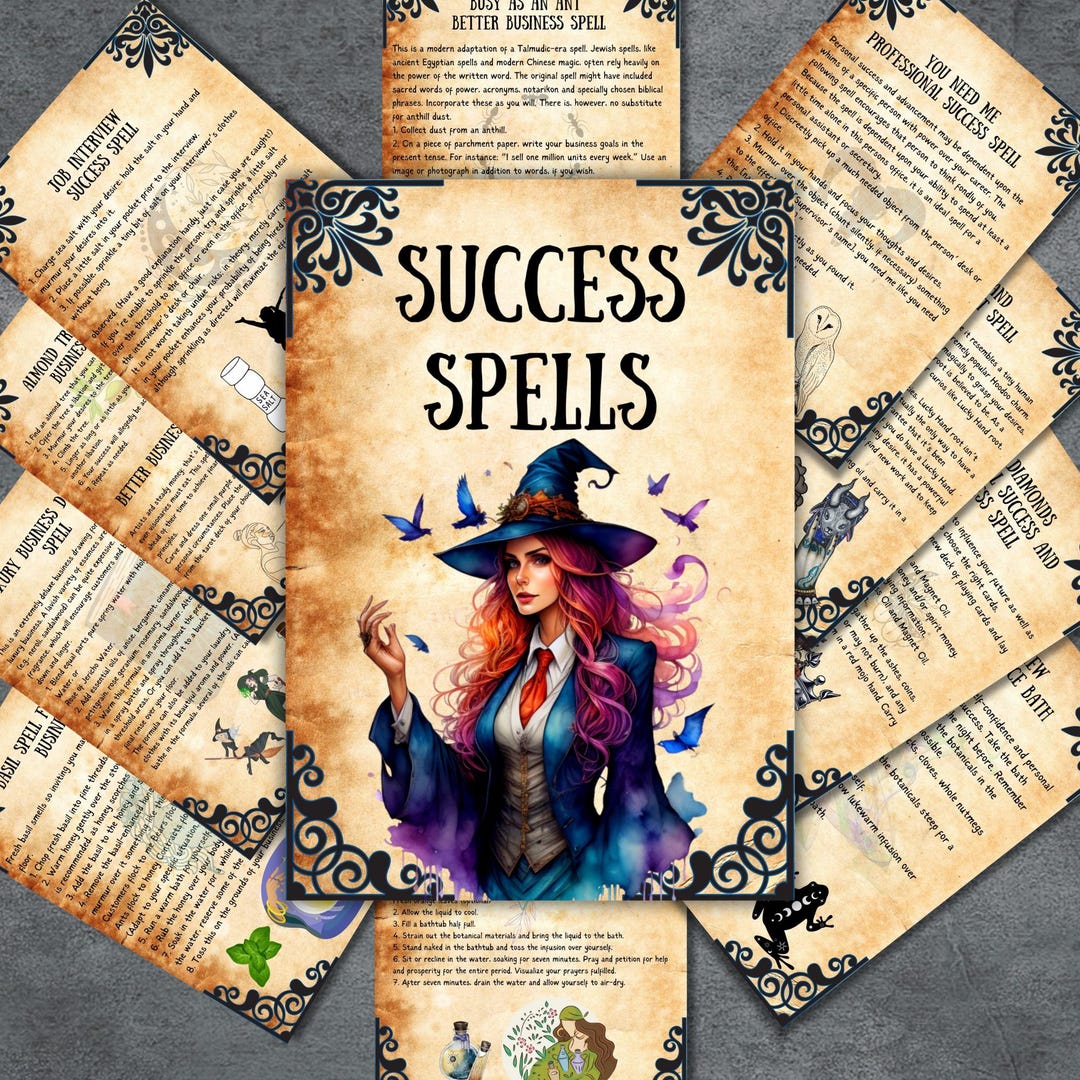 Success Spells Book of Shadows Pages: Wiccan Business, Job Magic ...