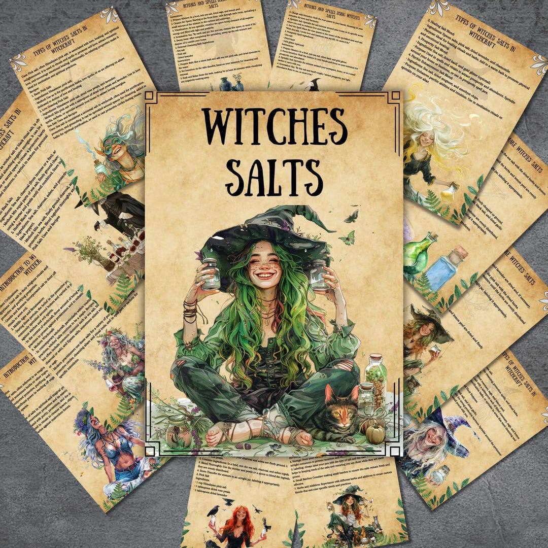 Secret Witch Salt Grimoire Pages, Witchcraft Basics, Magic Salt ...