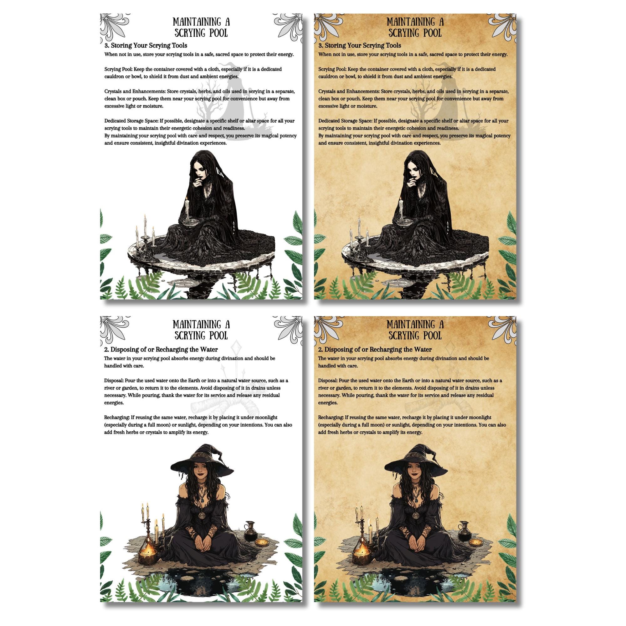 Secret Witchcraft, Scrying Pools Grimoire, Book of Shadows Pages ...