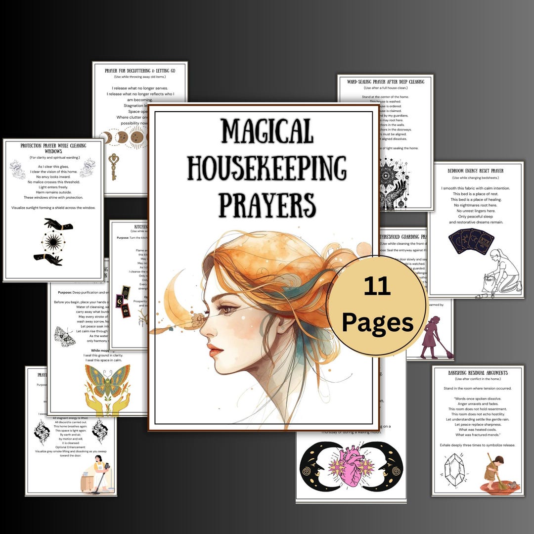 Magical Housekeeping Prayers, Witch Printable, Cleaning, Prayer ...
